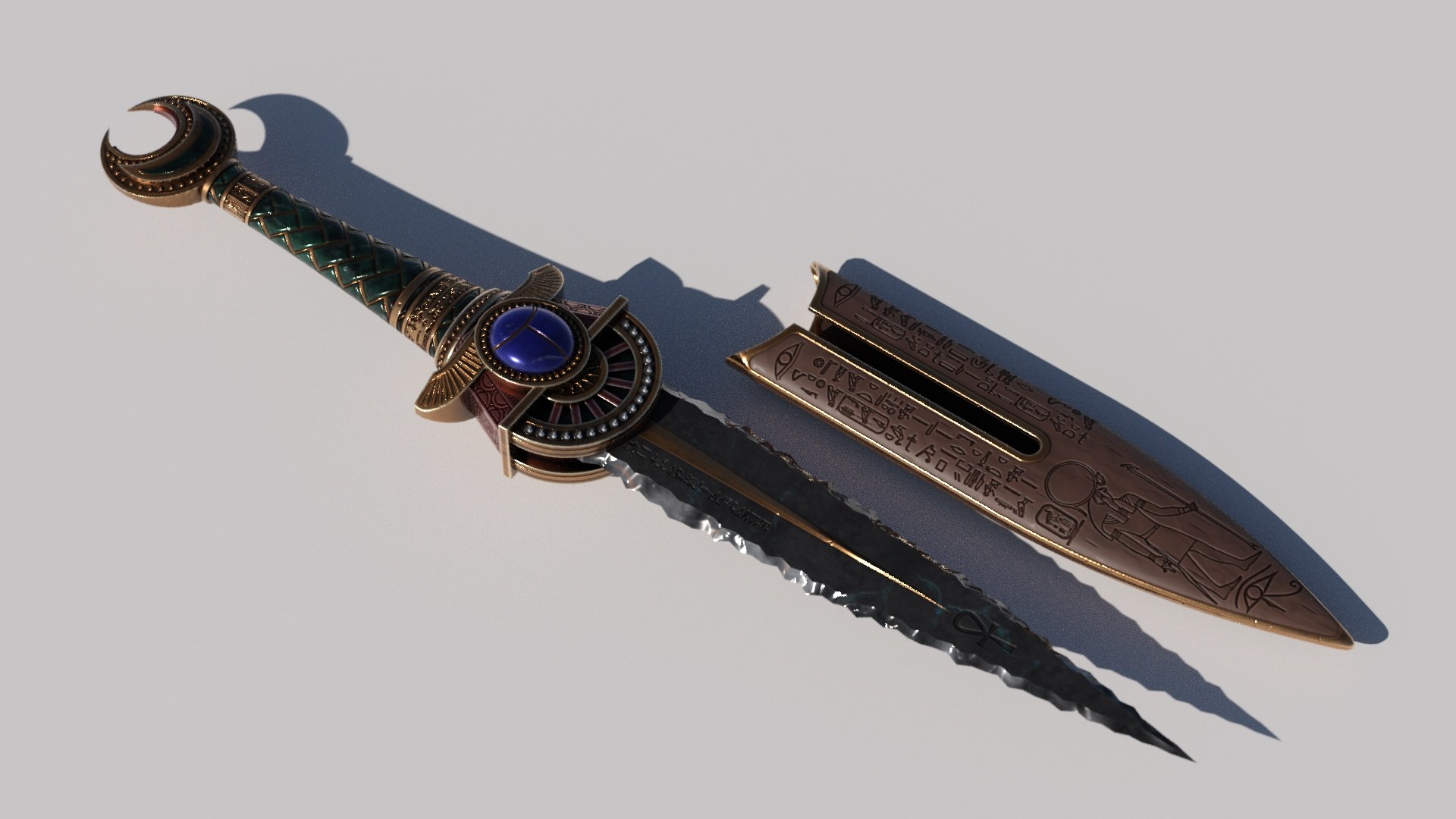 OB 02 Egyptian Necromancer Kit - 02 - Flintstone Dagger Model ...