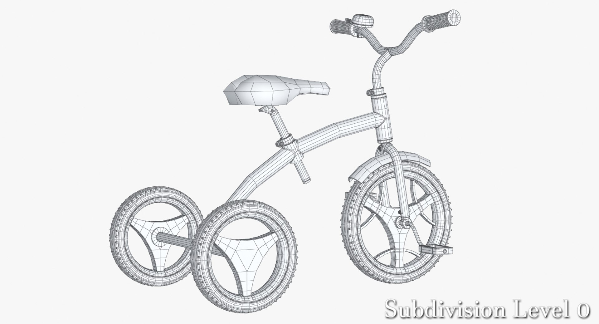 3d Children S Tricycle Toy Model