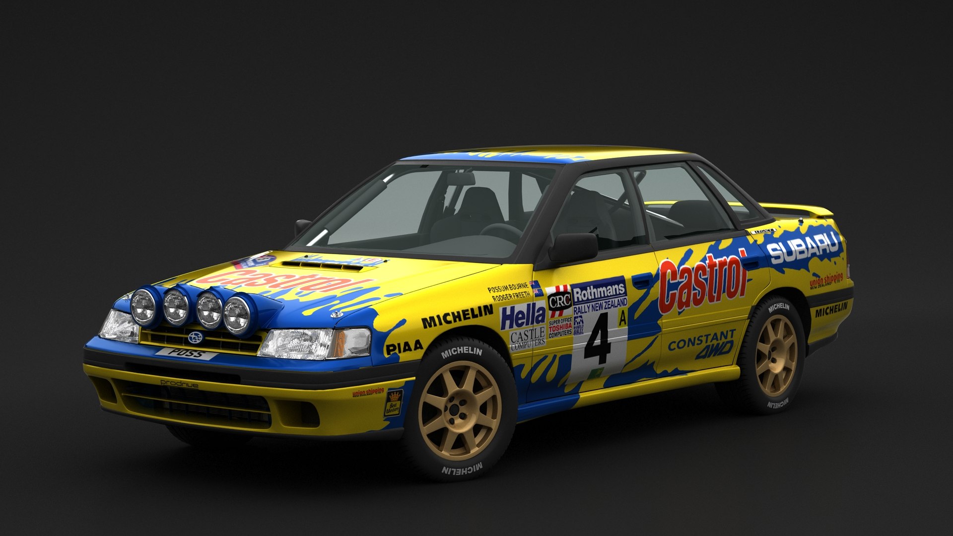 3D Subaru Legacy RS Rally 1992 model - TurboSquid 2011544