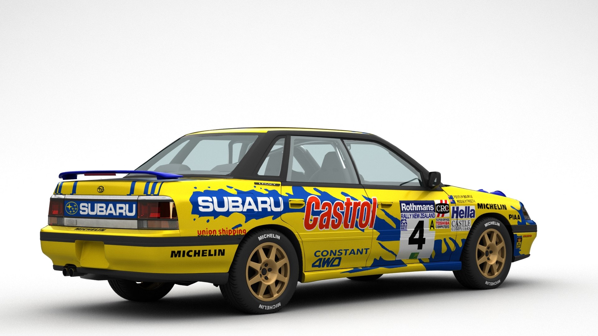 3D Subaru Legacy RS Rally 1992 Model - TurboSquid 2011544