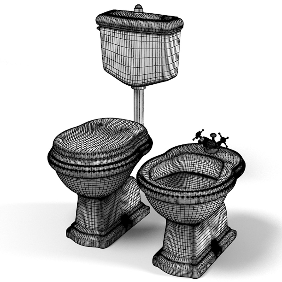 3d Model Of Lineatre Lady Toilet