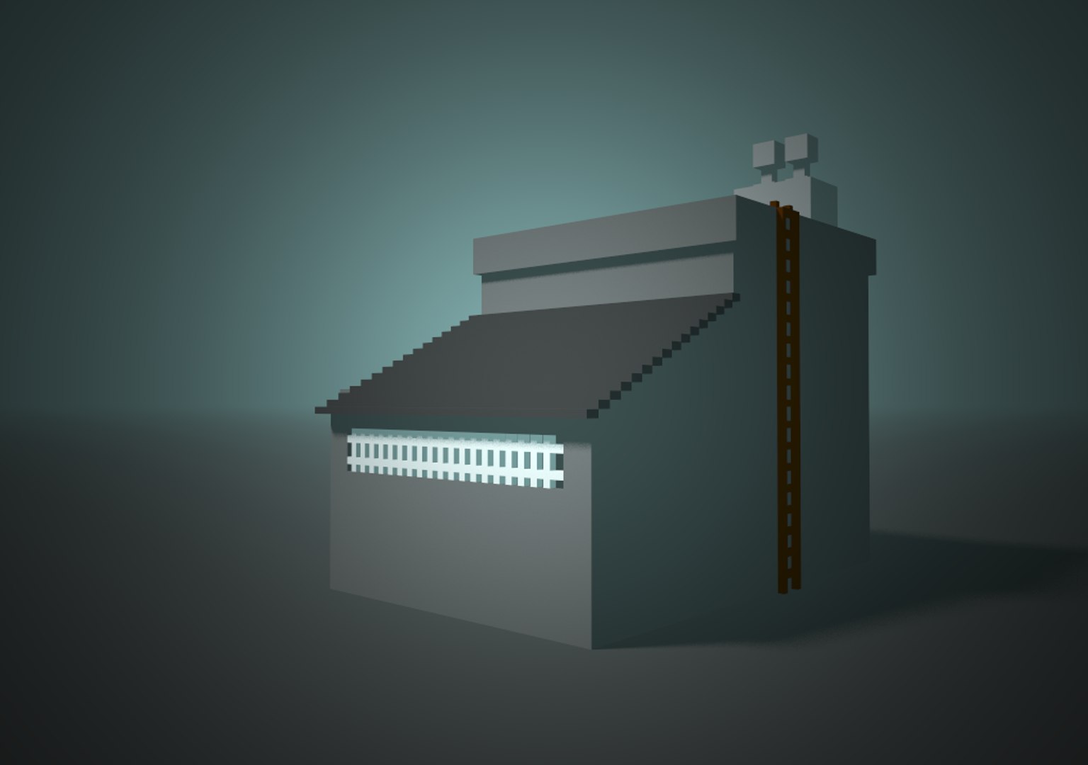 Factory voxel low-poly 3D - TurboSquid 1270282