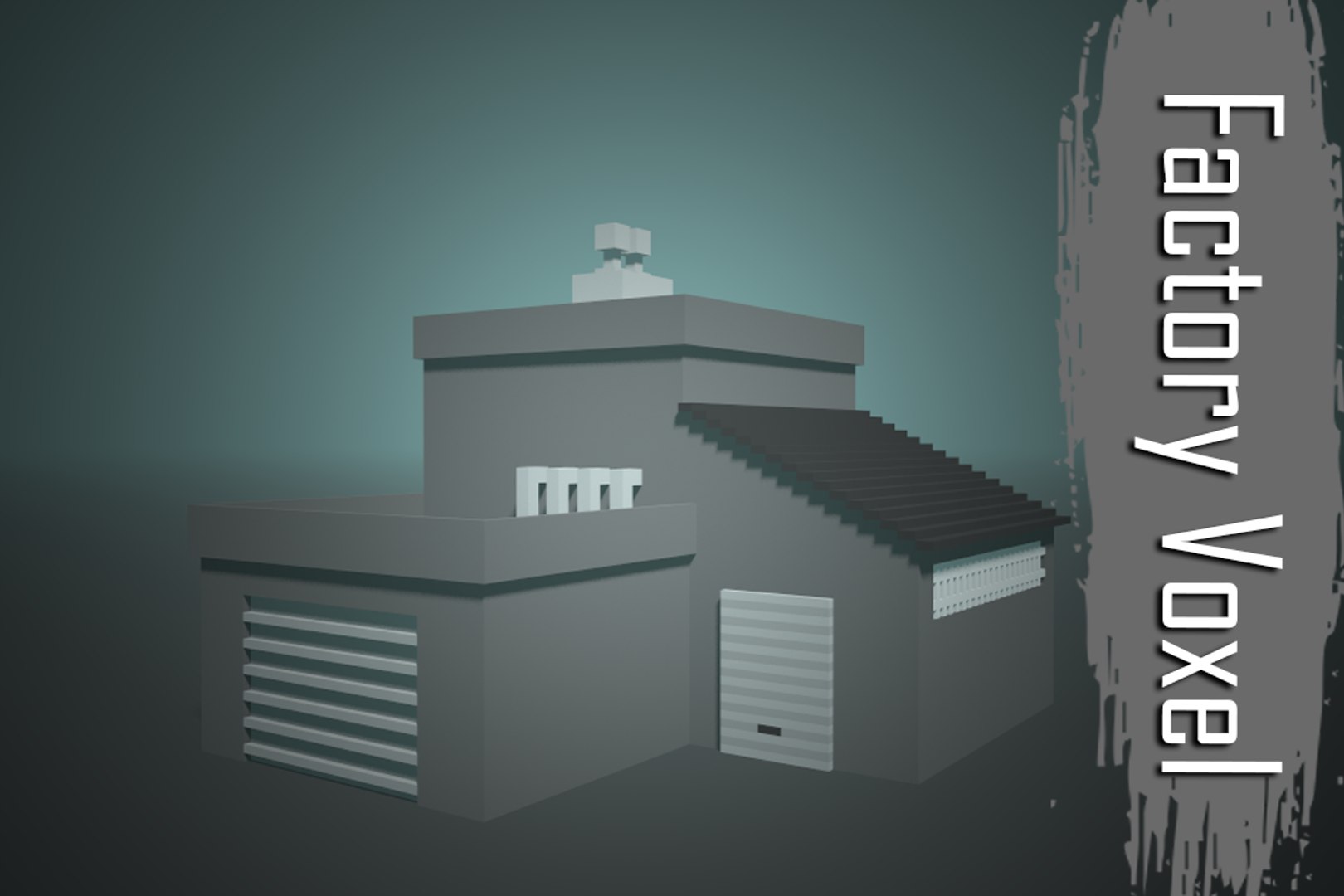 Factory voxel low-poly 3D - TurboSquid 1270282
