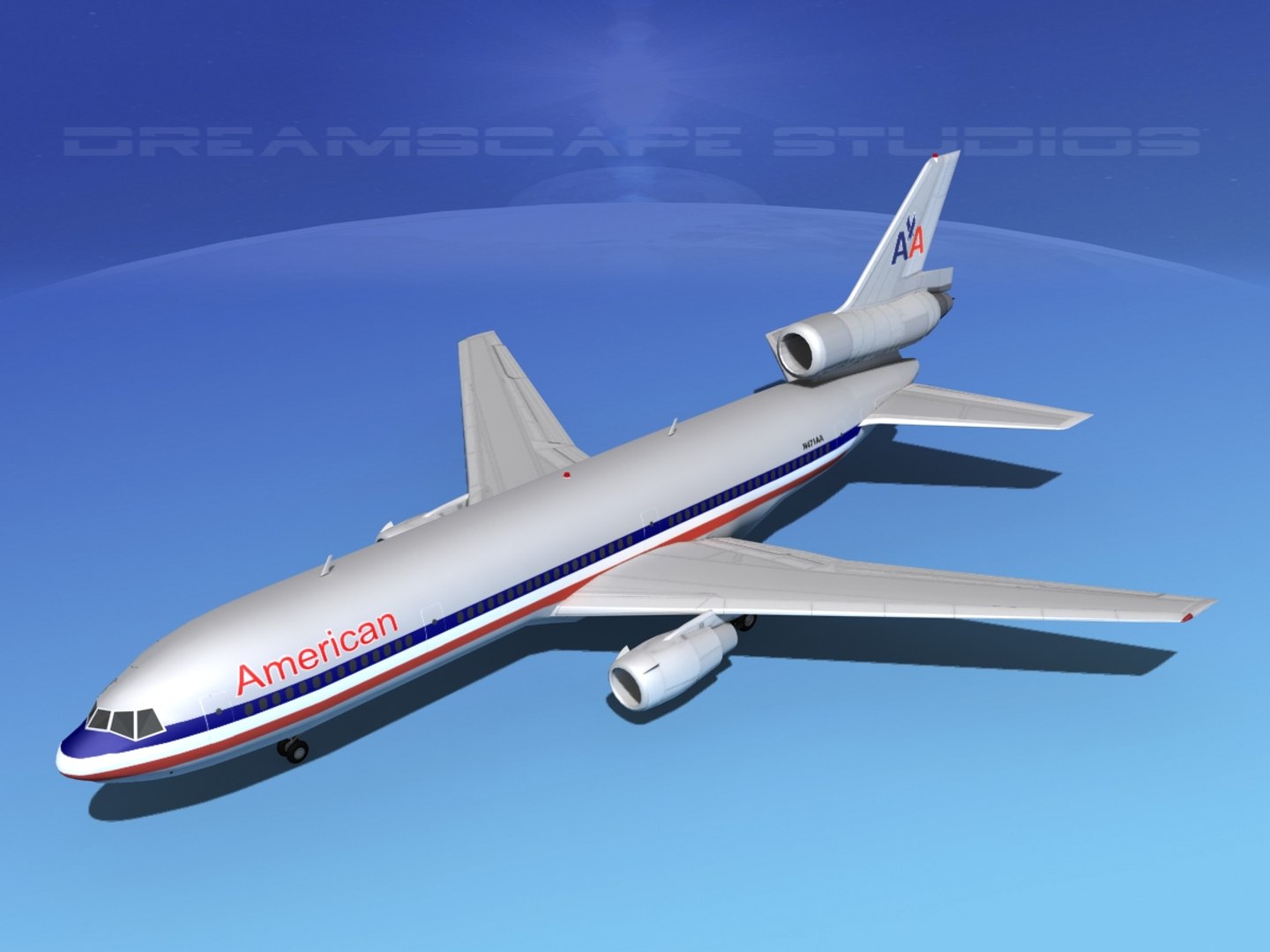 3d Douglas Dc-10