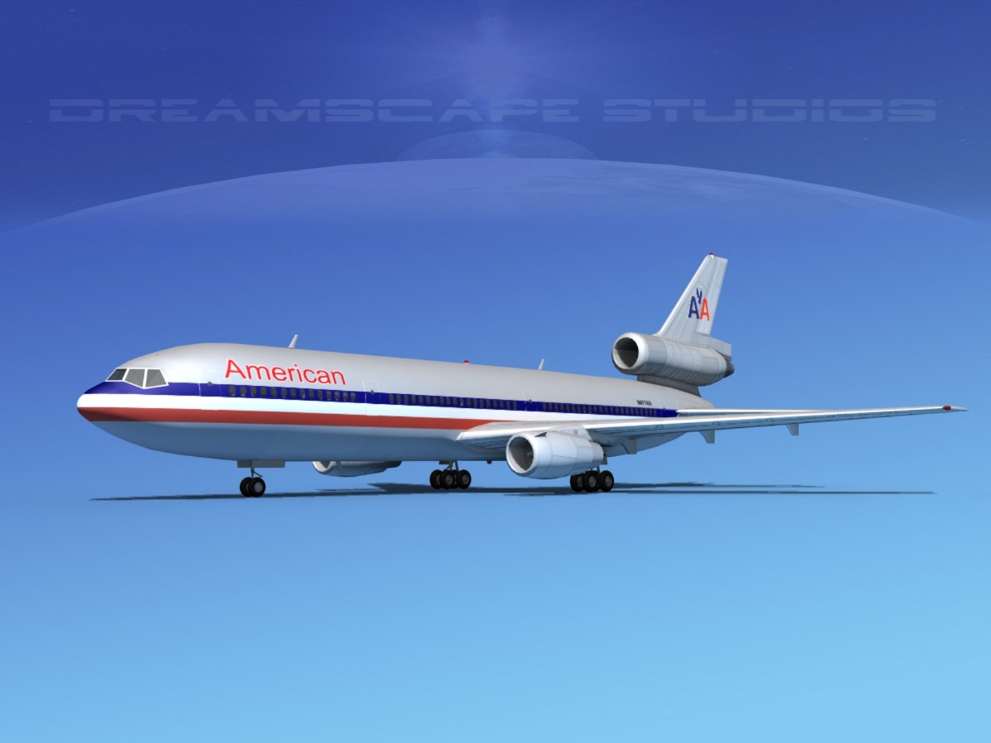 3d Douglas Dc-10