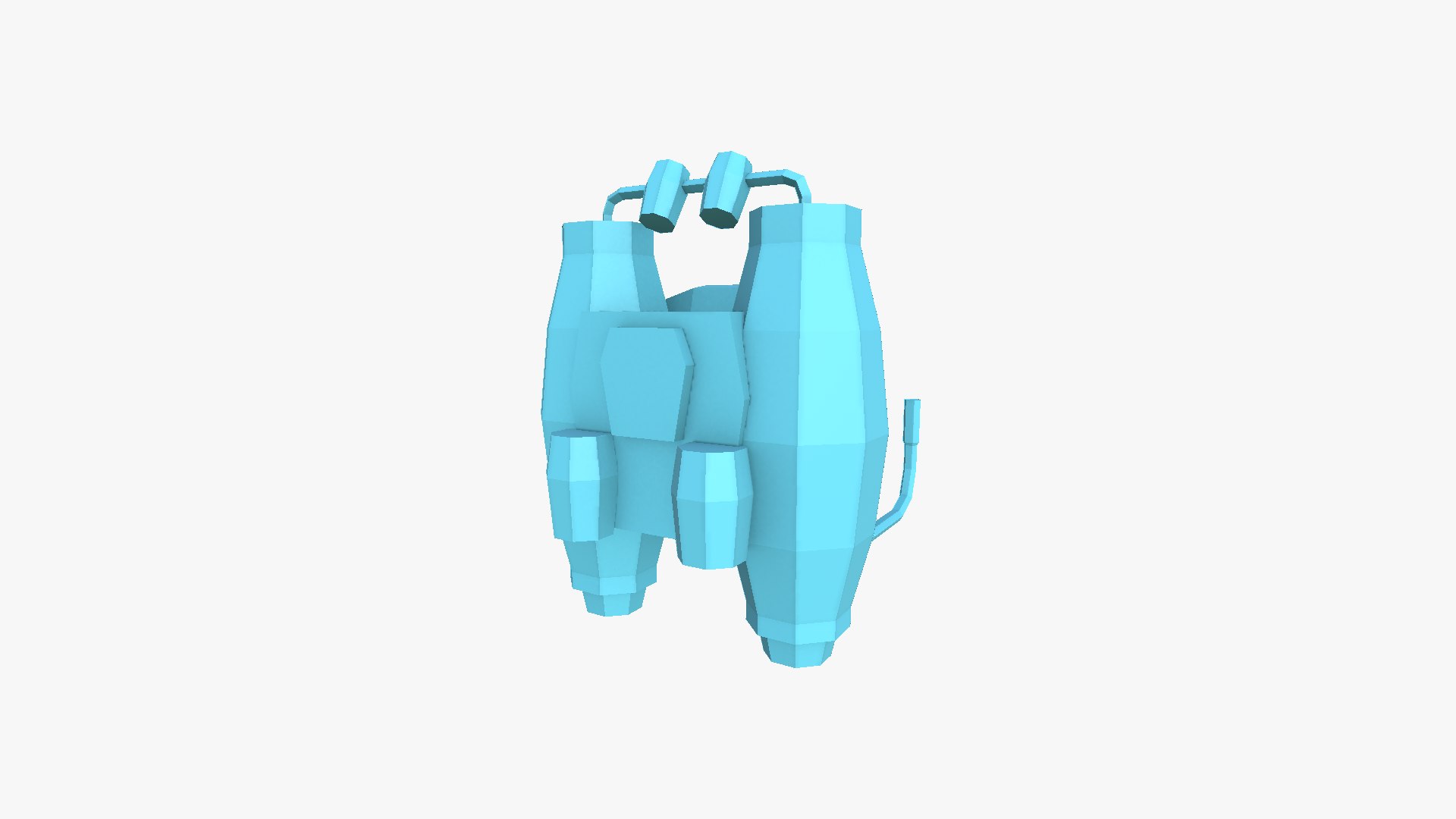 Jetpack Low Poly A03 Blue - SciFi Character Design 3D - TurboSquid 2254114
