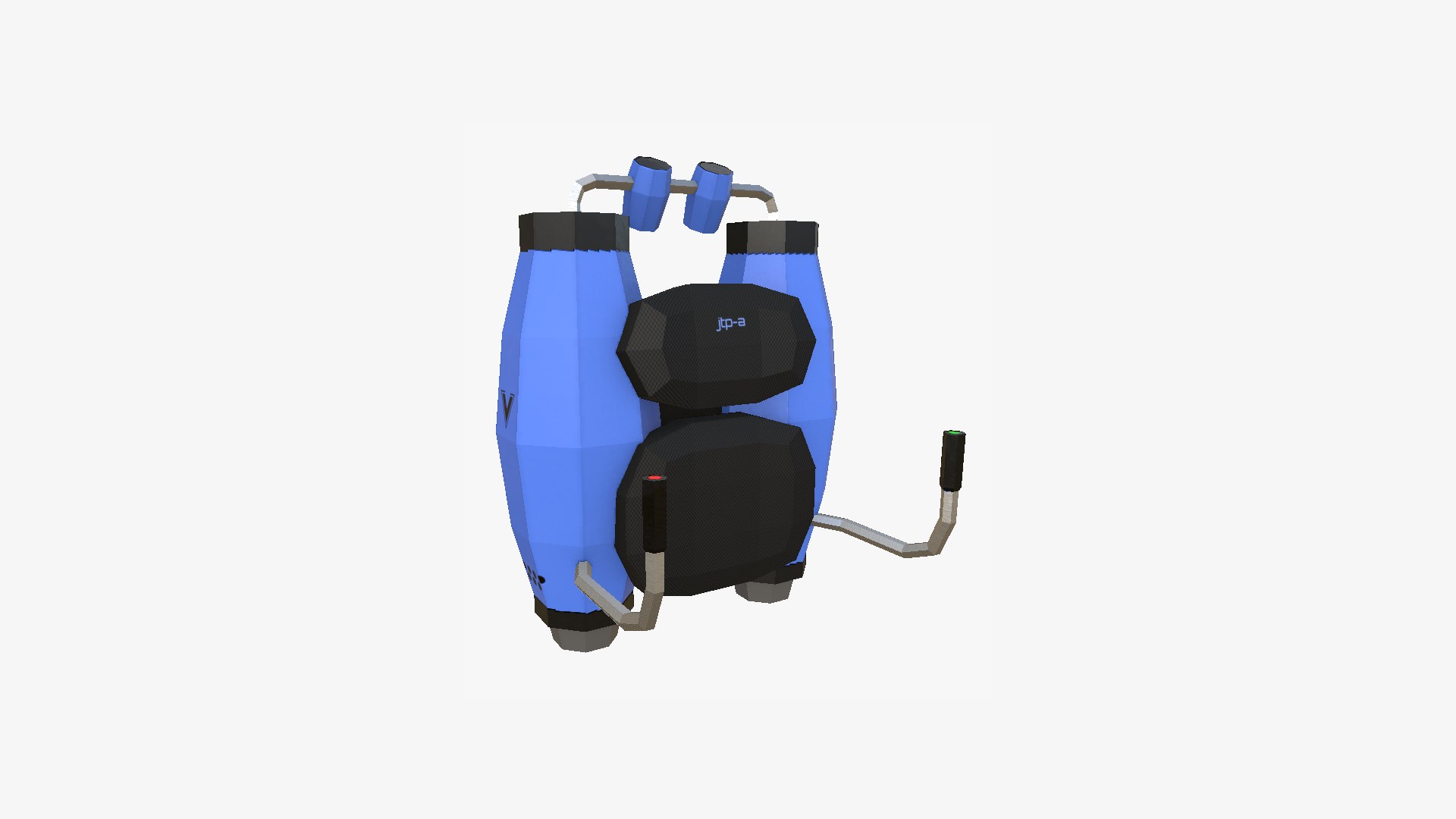 Jetpack Low Poly A03 Blue - SciFi Character Design 3D - TurboSquid 2254114