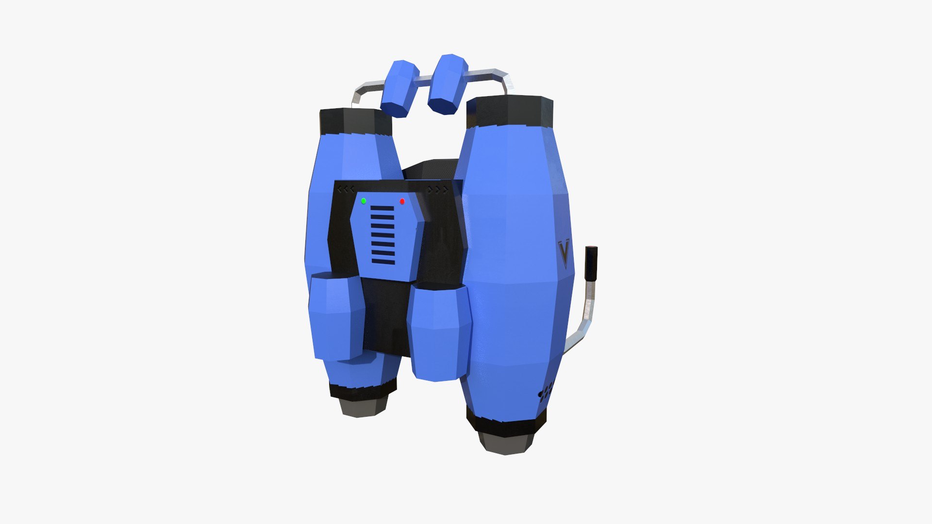 Jetpack Low Poly A03 Blue - SciFi Character Design 3D - TurboSquid 2254114