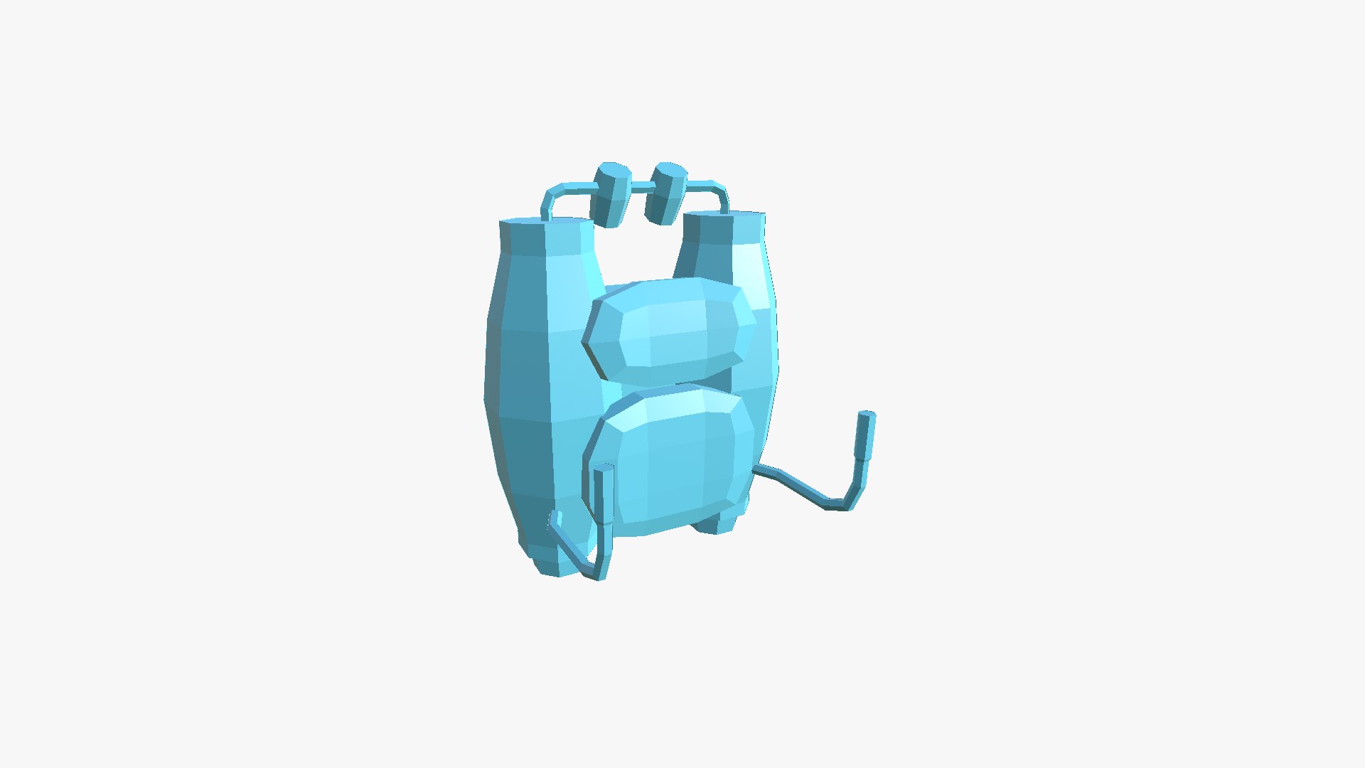 Jetpack Low Poly A03 Blue - SciFi Character Design 3D - TurboSquid 2254114