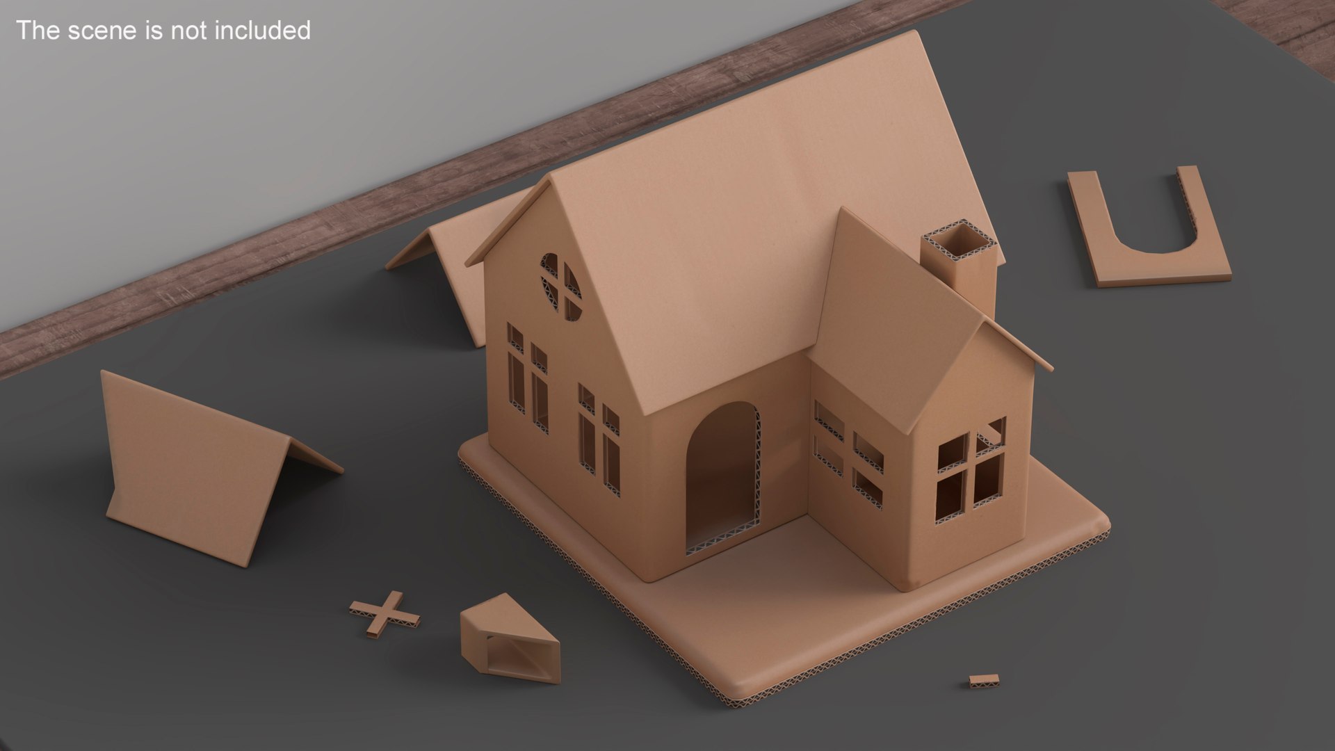 3D Cardboard Miniature House - TurboSquid 2207730