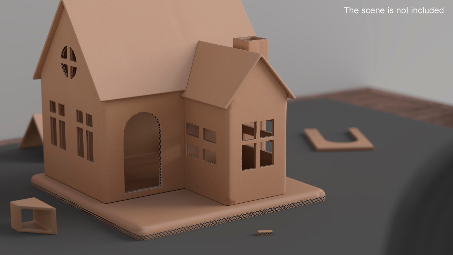 3D Cardboard Miniature House - TurboSquid 2207730