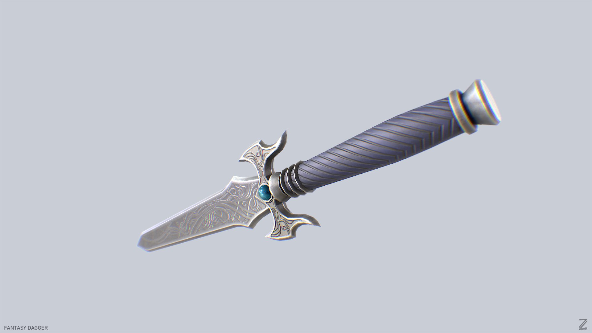 3D Model Fantasy Dagger - TurboSquid 2416124