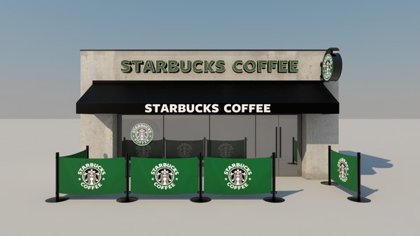 3d starbucks coffee shop model