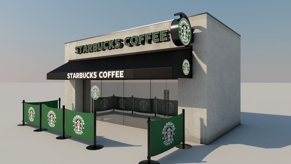 3d starbucks coffee shop model