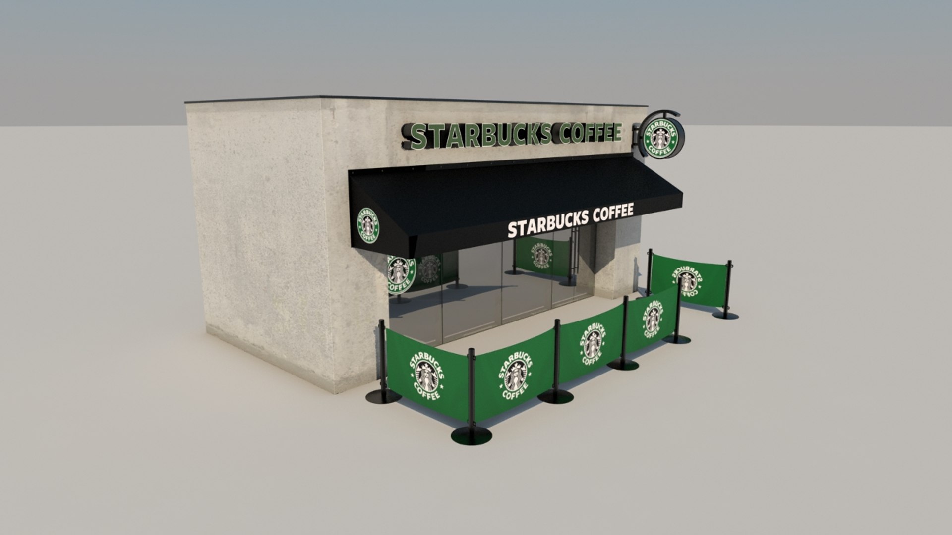 3d Starbucks Coffee Shop Model
