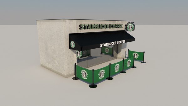 3d starbucks coffee shop model