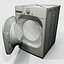 3d model white washing machine