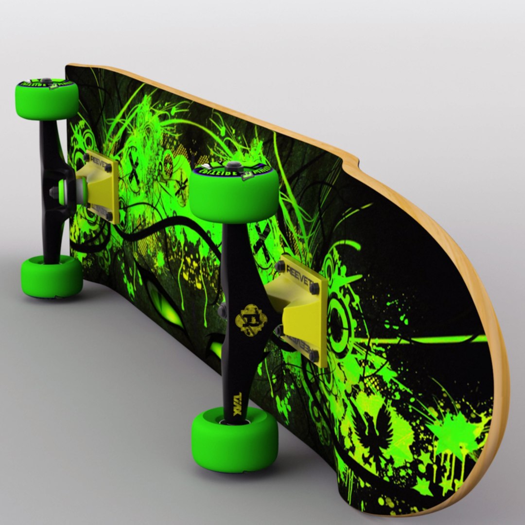 3d Model Of Skateboard V2