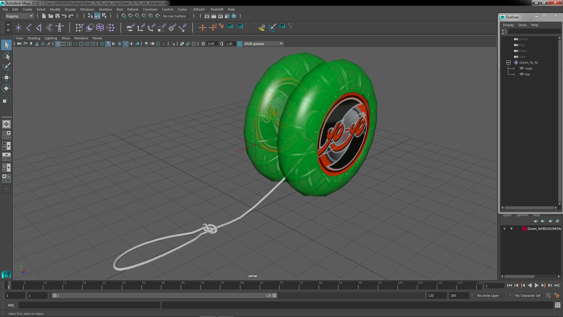 Green Yo-Yo Model - TurboSquid 2123873