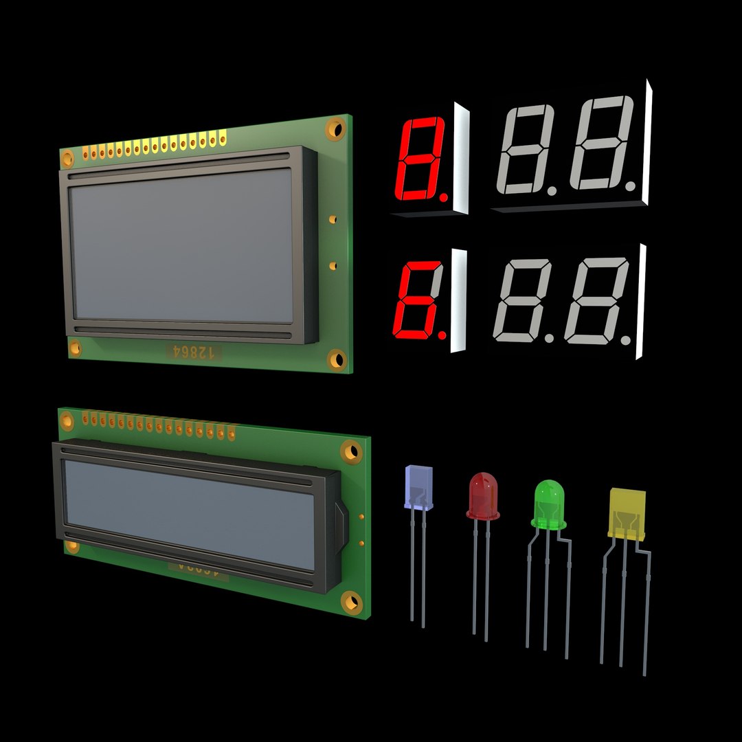 LCD Module And Digit LED Display Model - TurboSquid 1733508