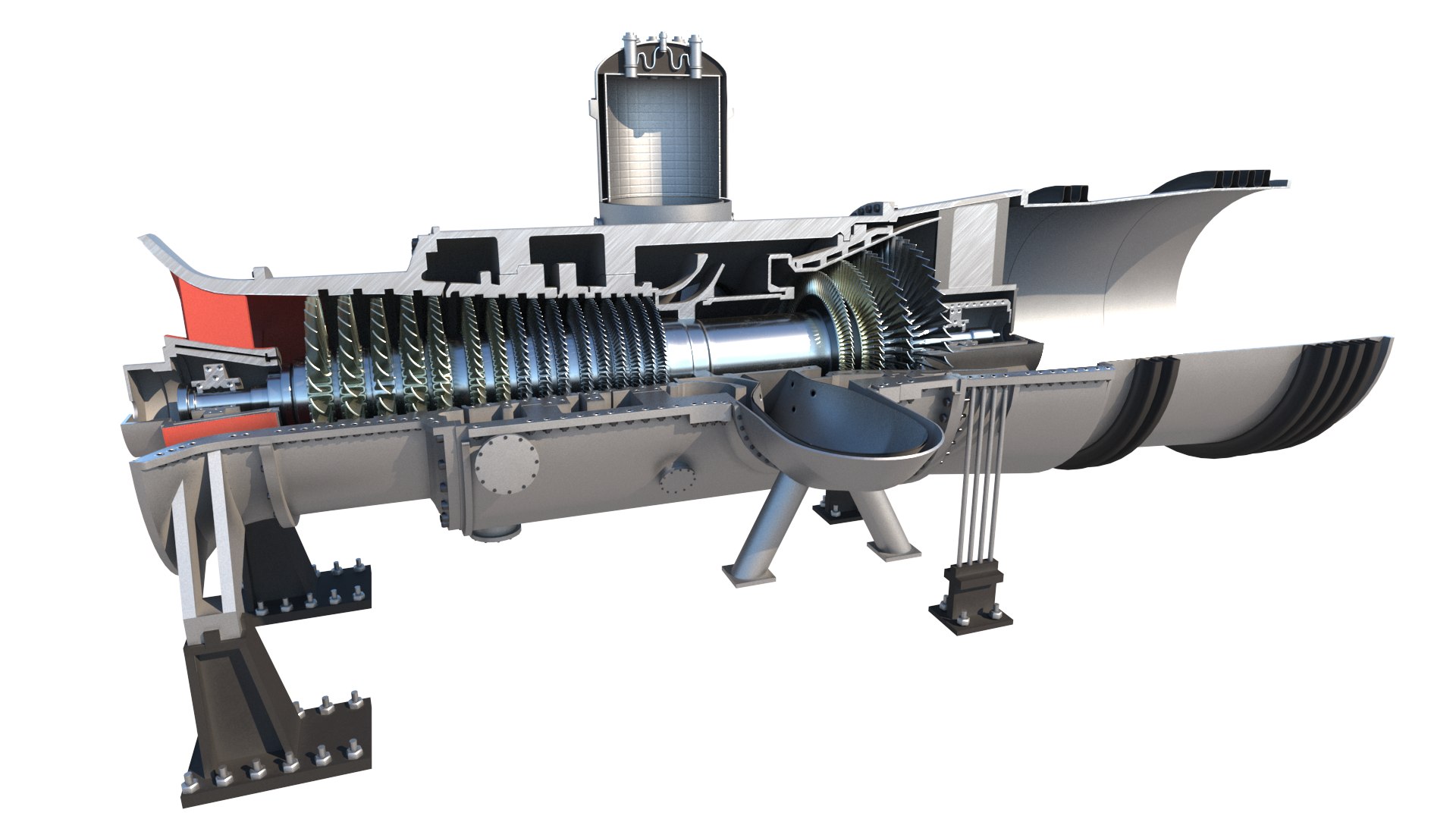 3D Model Sgt5-2000e Gas Turbine - TurboSquid 1519323