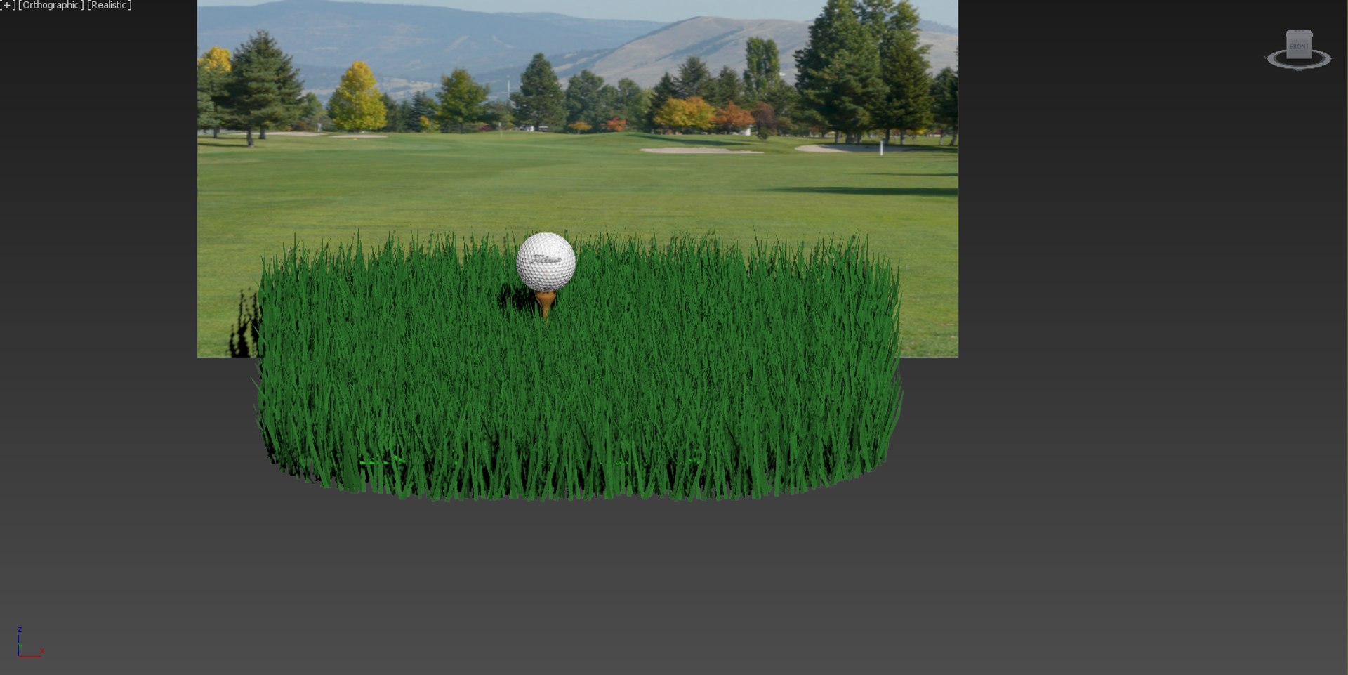 golf ball scene 3d x