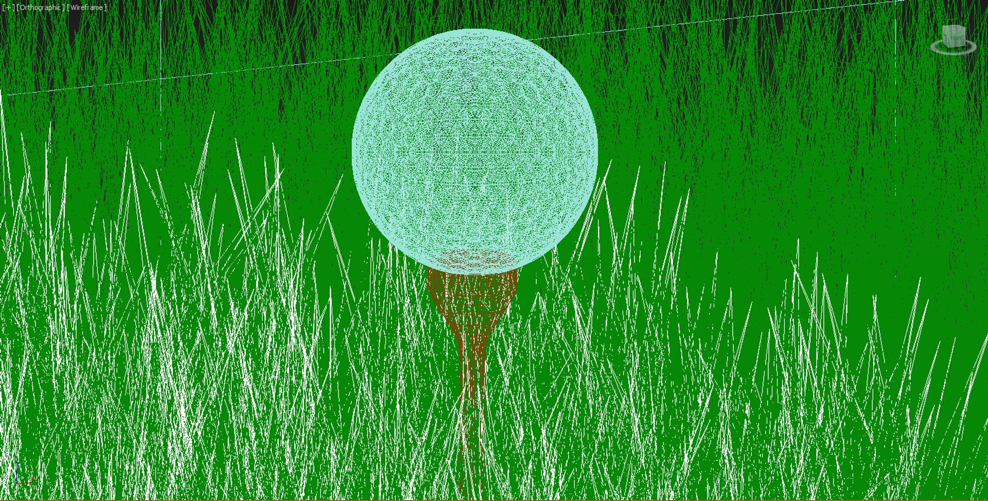 golf ball scene 3d x