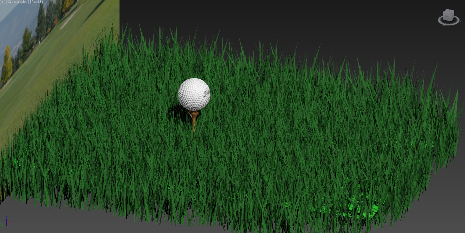 golf ball scene 3d x