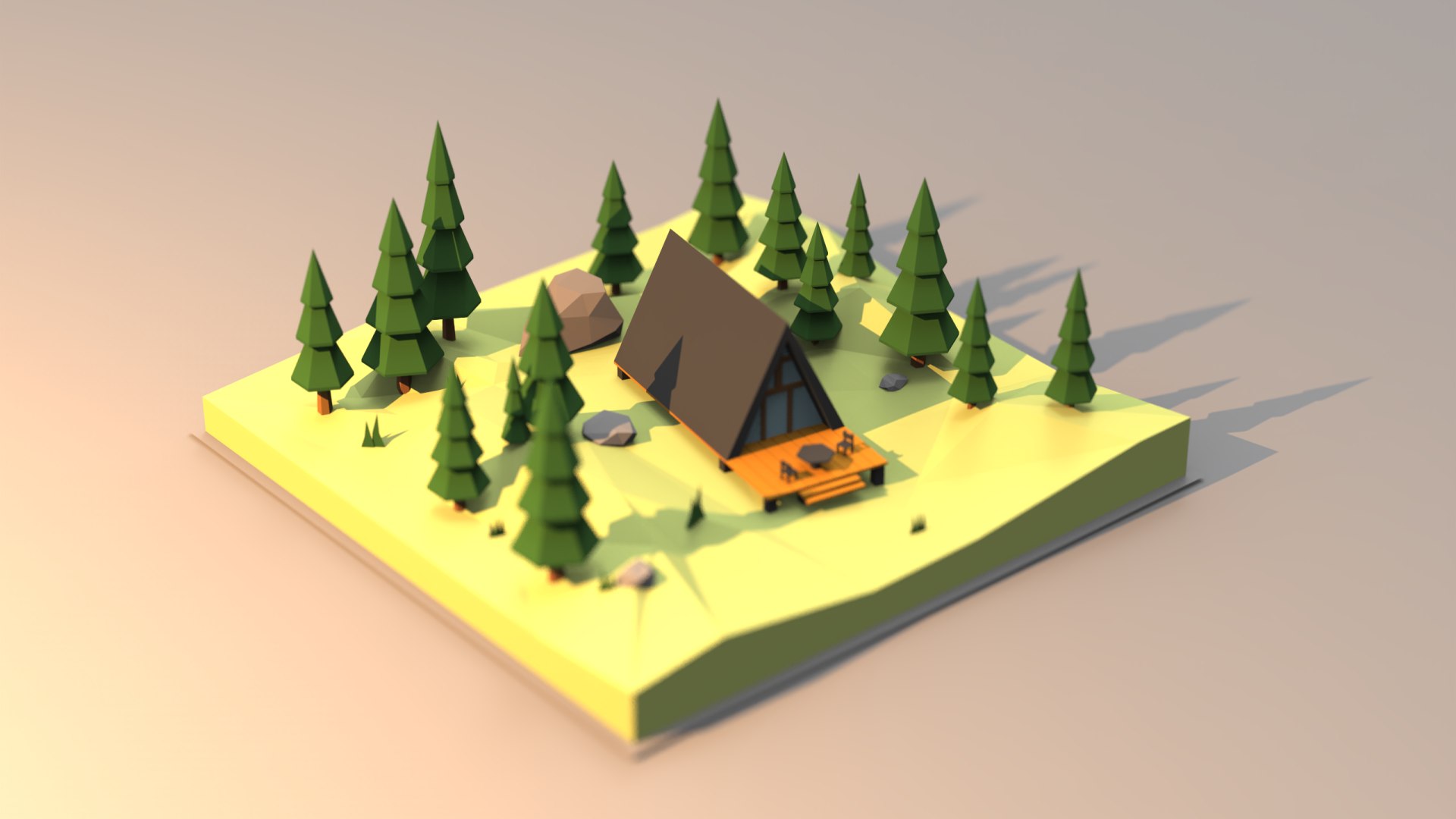 A-frame House 3D - TurboSquid 1700380