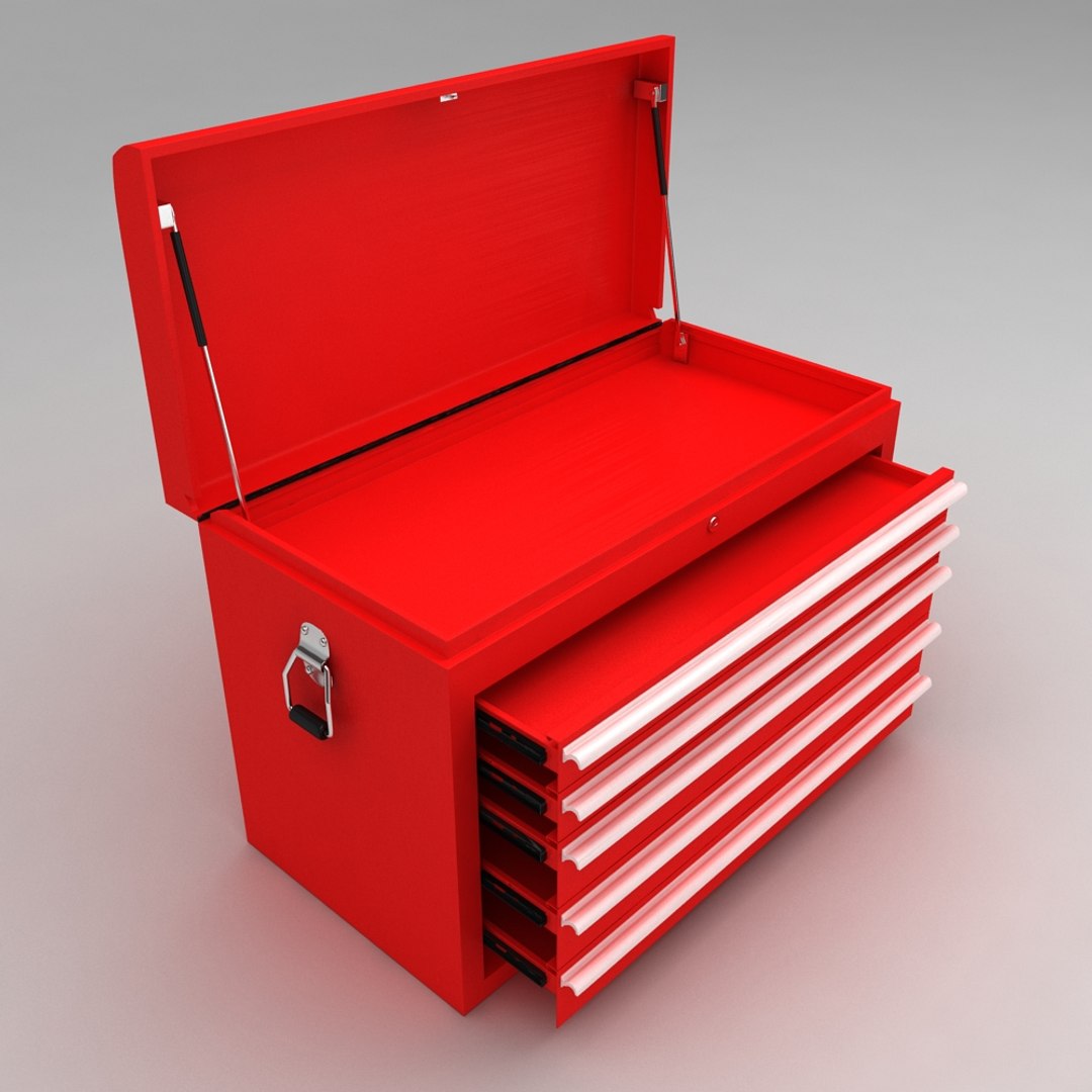 Tool Box Sliding Racks 3d Obj