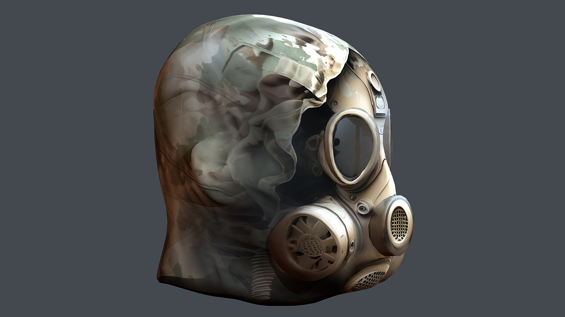 3D 3D Gas Mask Helmet 3d Model Military Combat Protection - TurboSquid ...