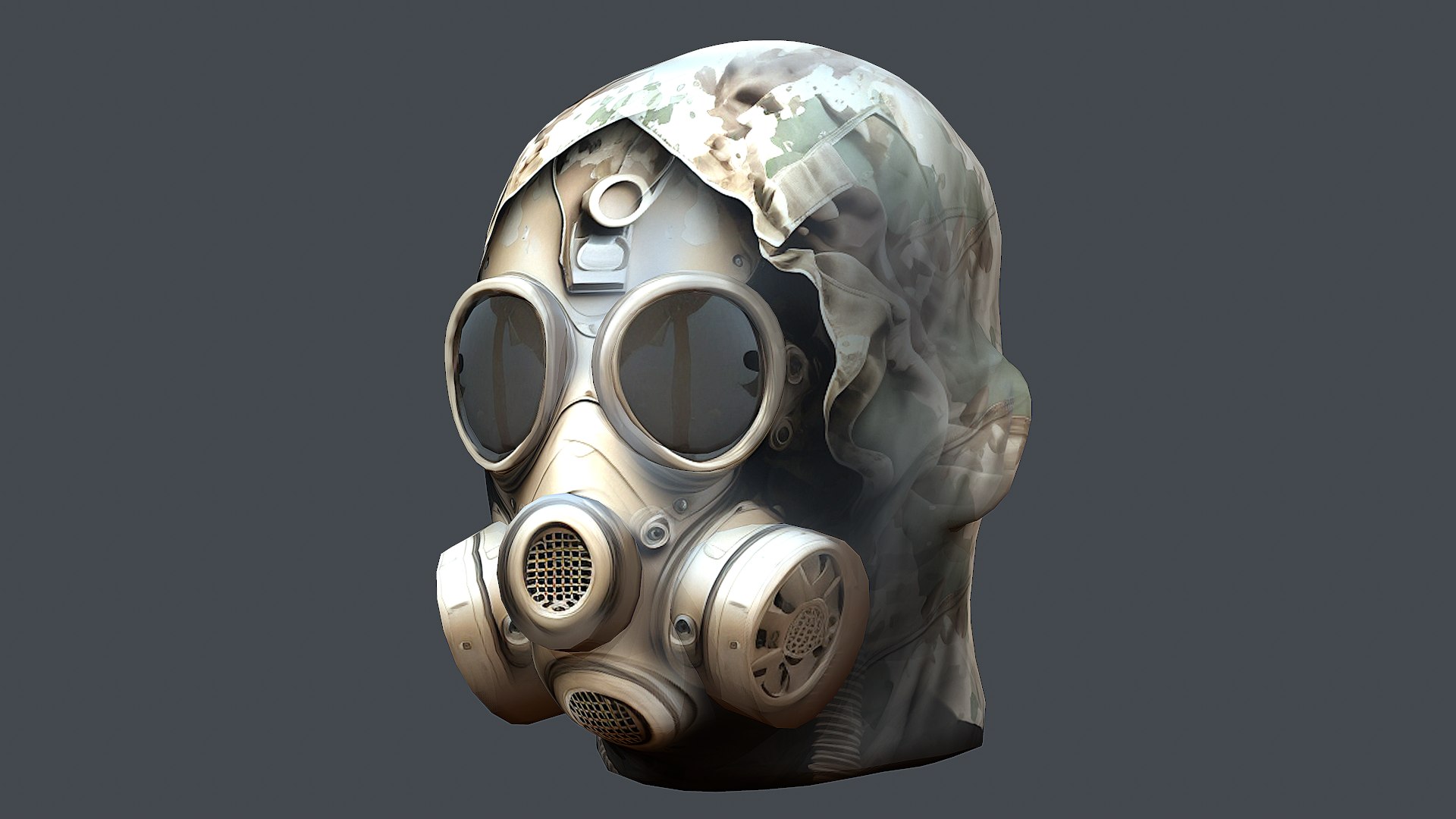 3D 3D Gas Mask Helmet 3d Model Military Combat Protection - TurboSquid ...