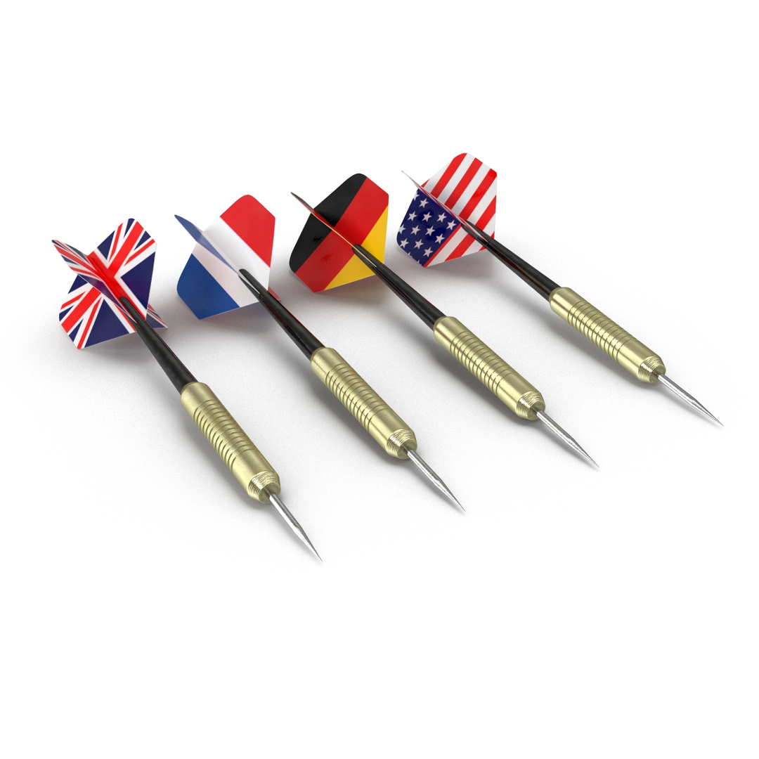 3d Dart Boards Needles Modeled