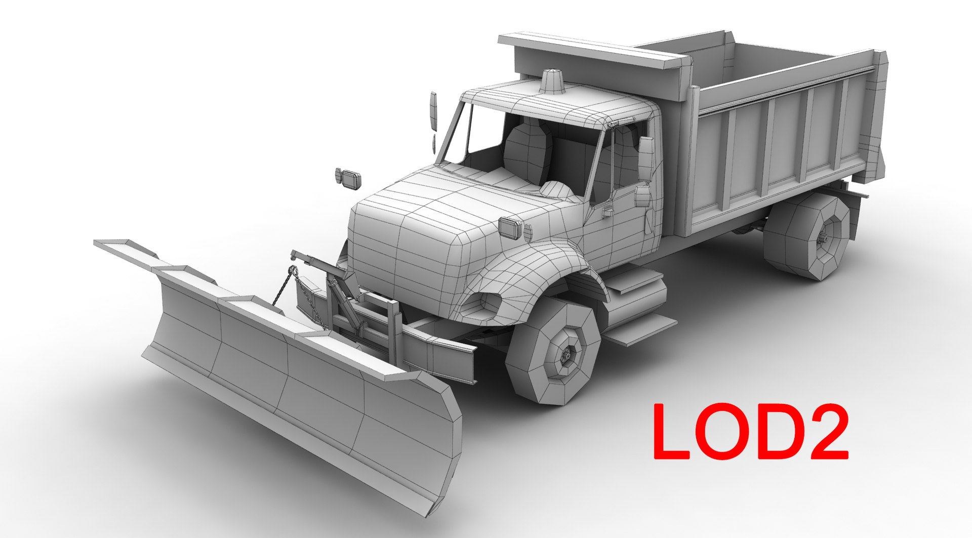 3D Snow Plow Truck International Model - TurboSquid 1534483