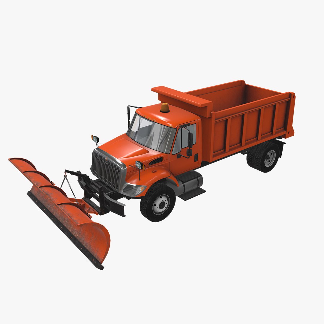 3D snow plow truck international model - TurboSquid 1534483