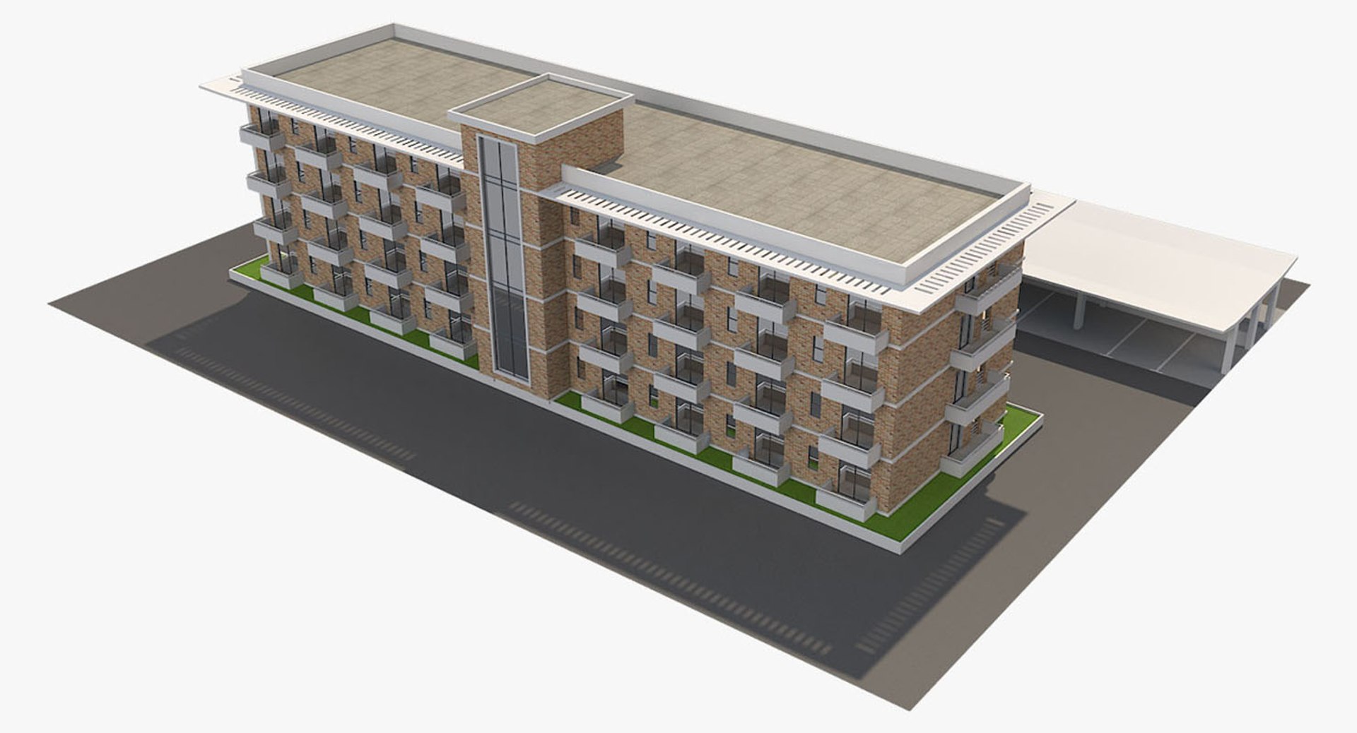 3D Hotel Building 1 Model - TurboSquid 1420940