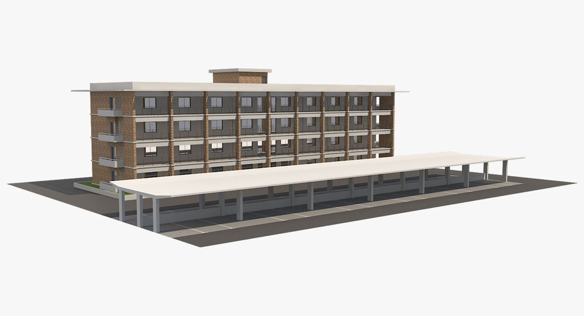 3D Hotel Building 1 Model - TurboSquid 1420940