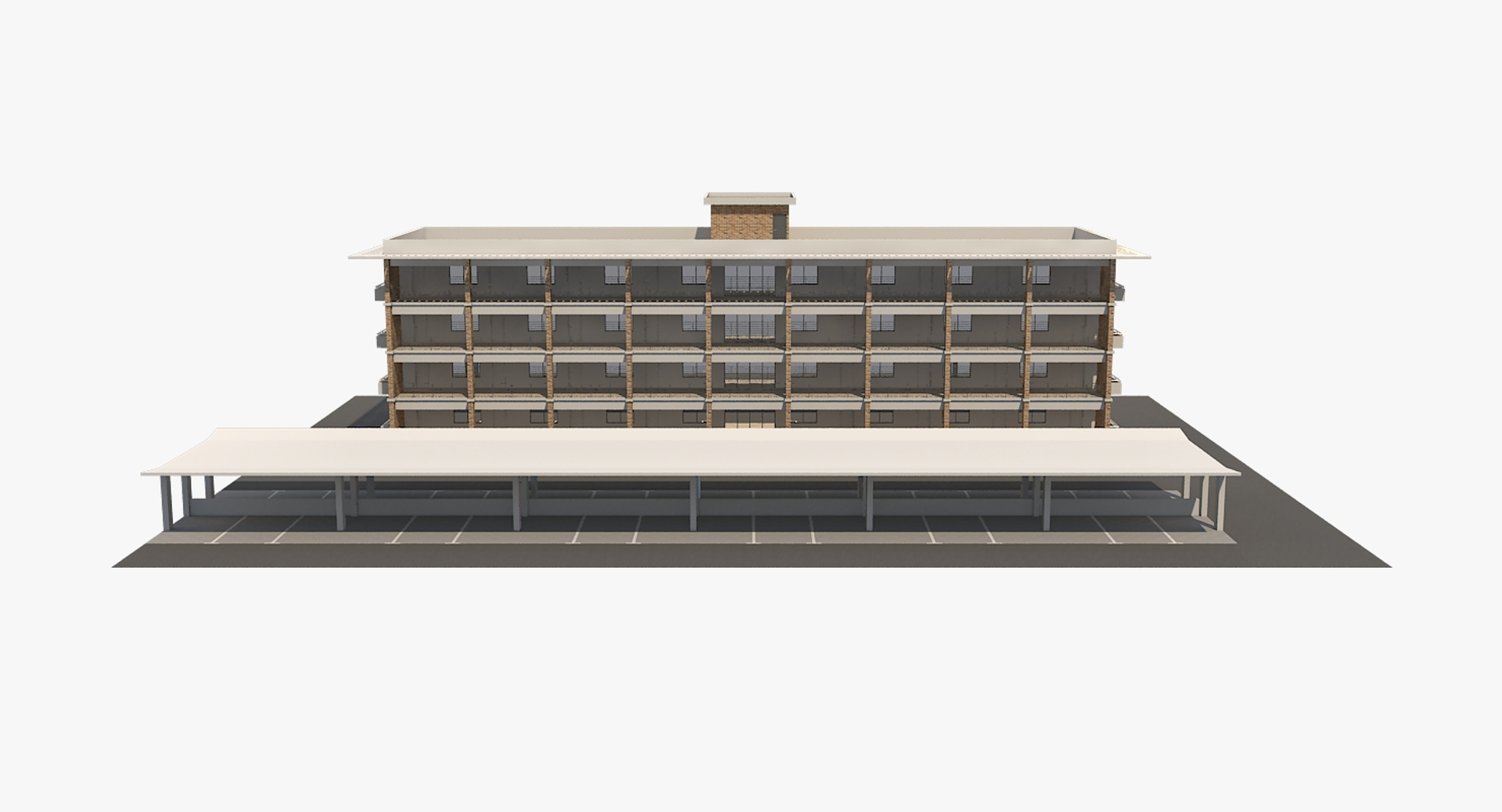 3D Hotel Building 1 Model - TurboSquid 1420940