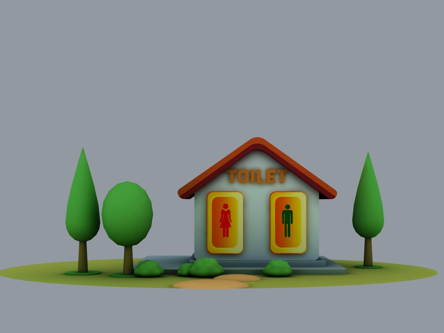 Cartoon Toilet House Max