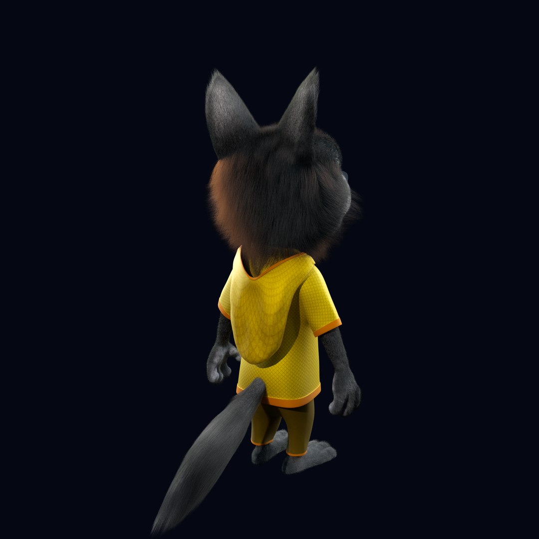 Cartoon Young Wolf Rigged 3D Model - TurboSquid 2006988