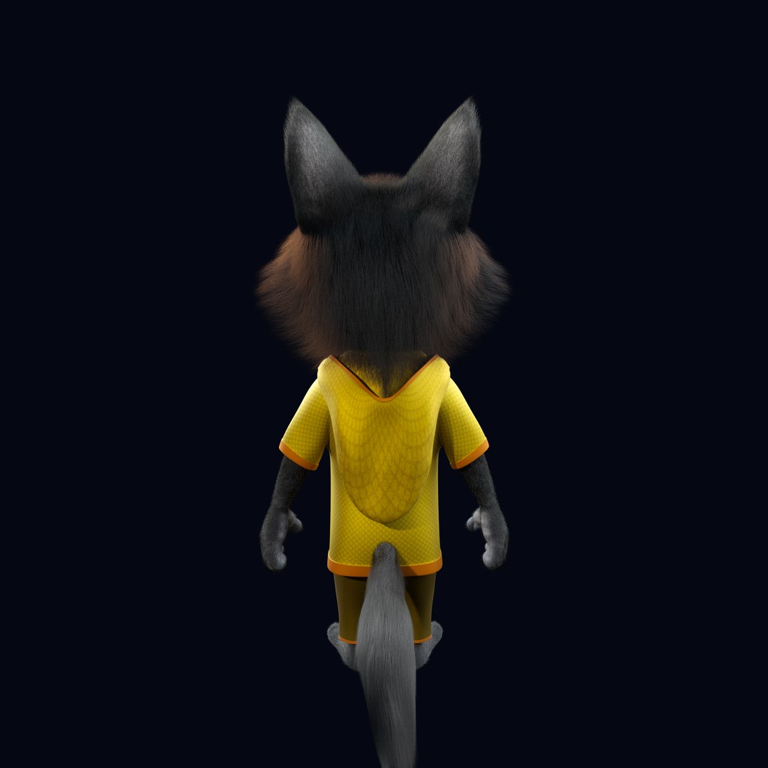 Cartoon Young Wolf Rigged 3D Model - TurboSquid 2006988
