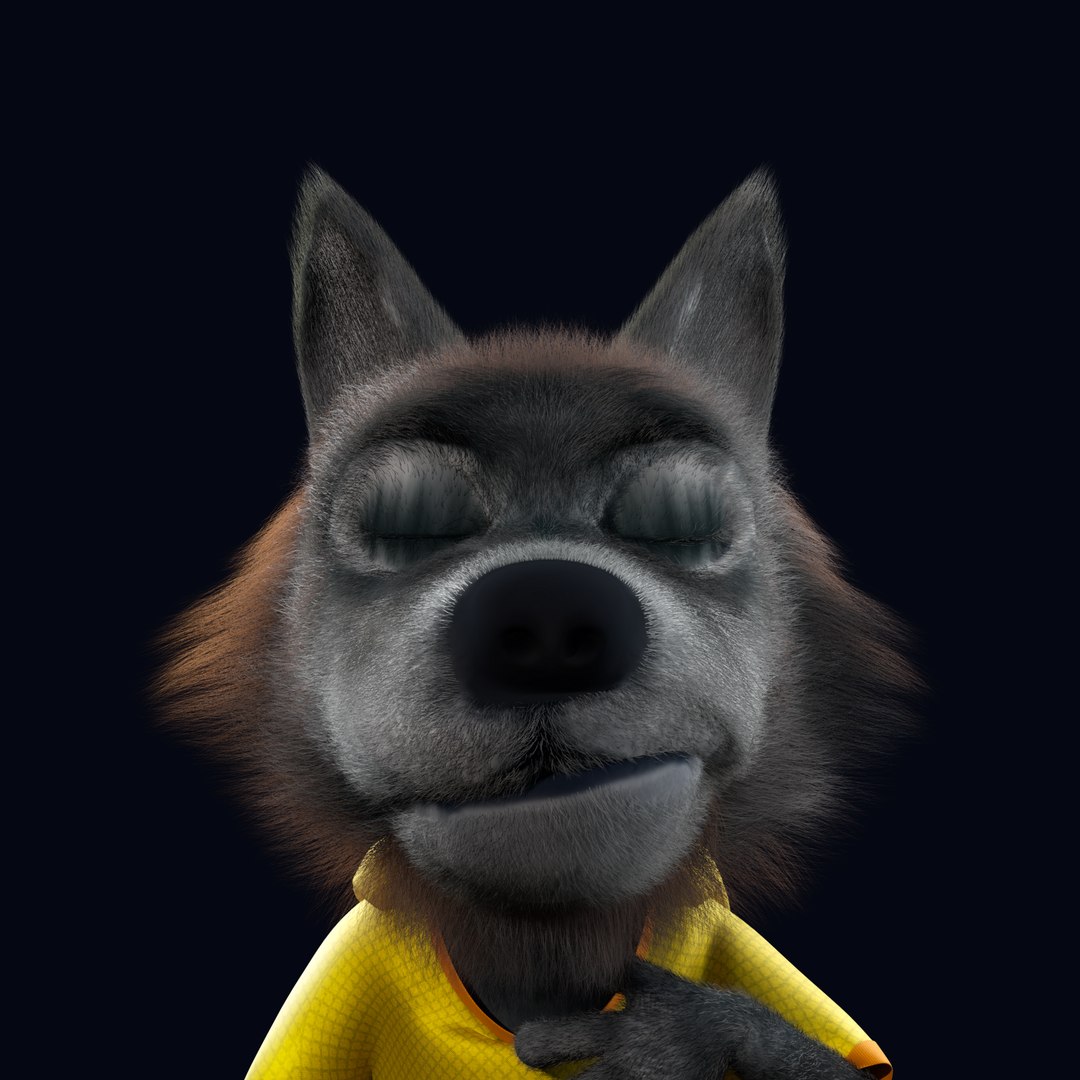 Cartoon Young Wolf Rigged 3D Model - TurboSquid 2006988