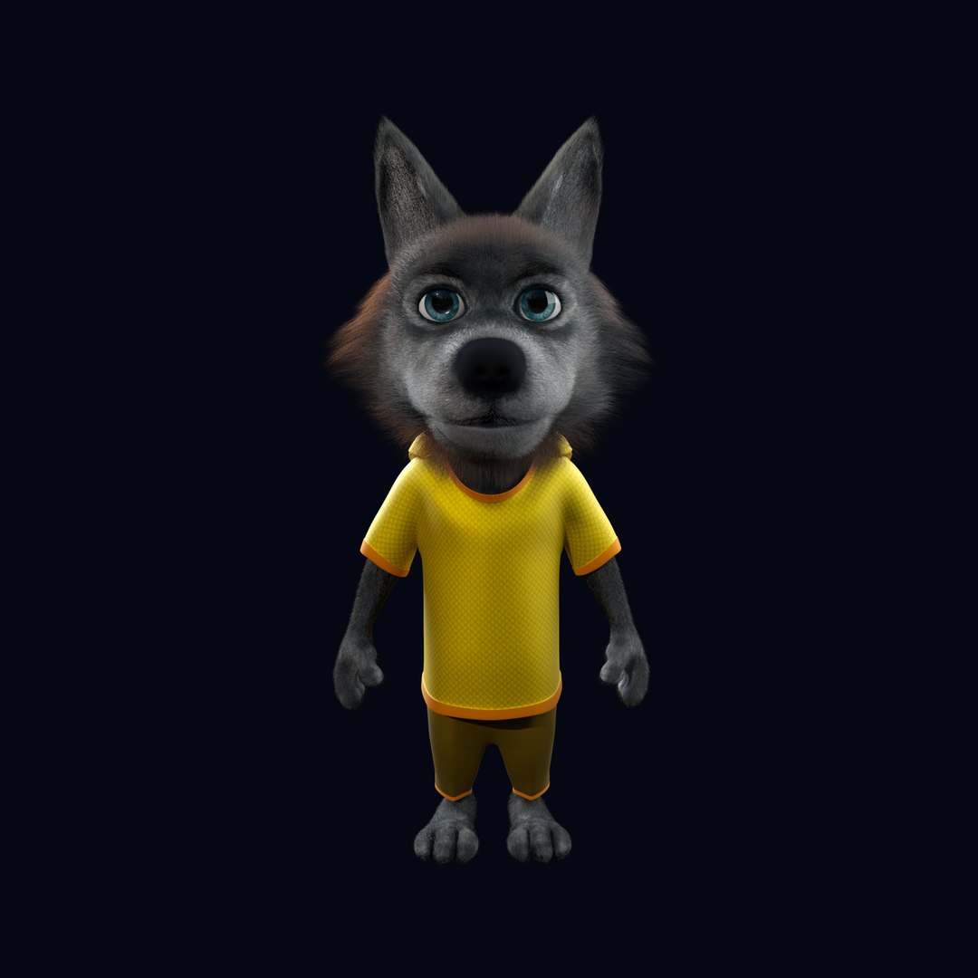 Cartoon Young Wolf Rigged 3D Model - TurboSquid 2006988