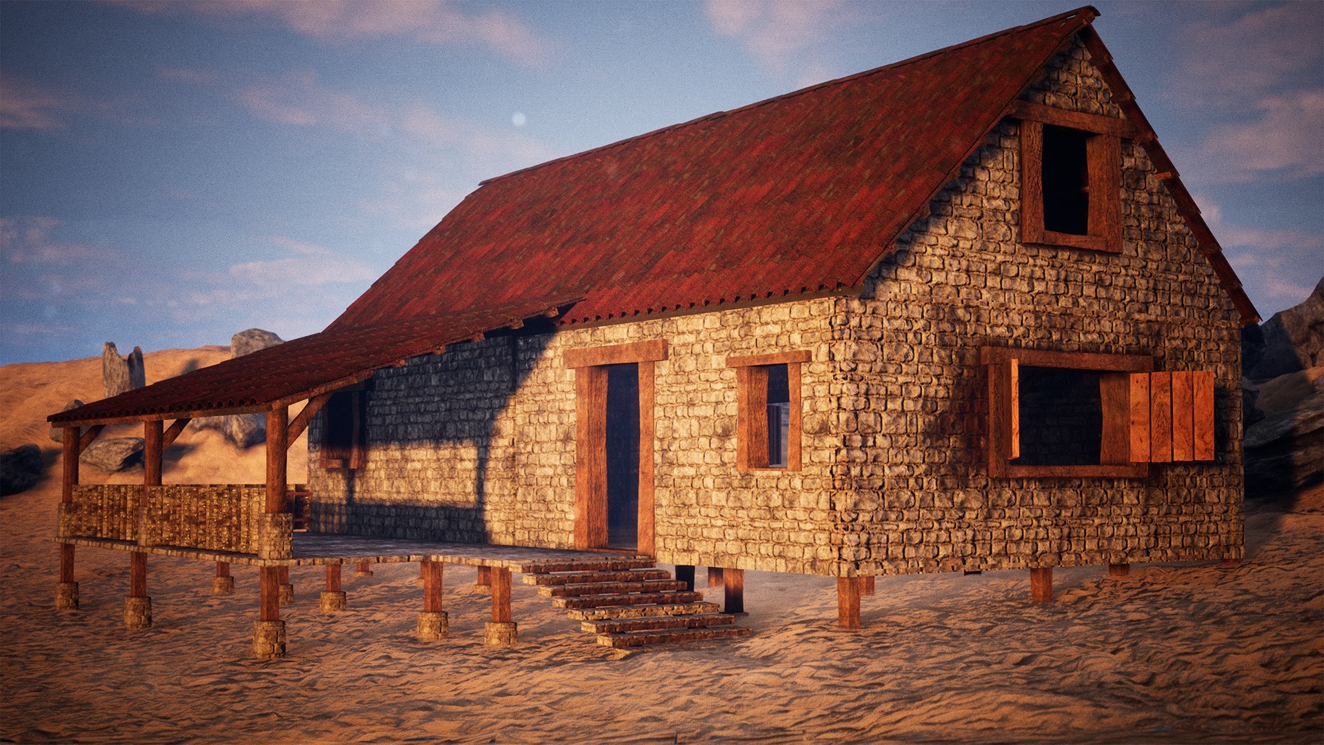 3D model Modular Stone House 30 Assets - TurboSquid 2109592