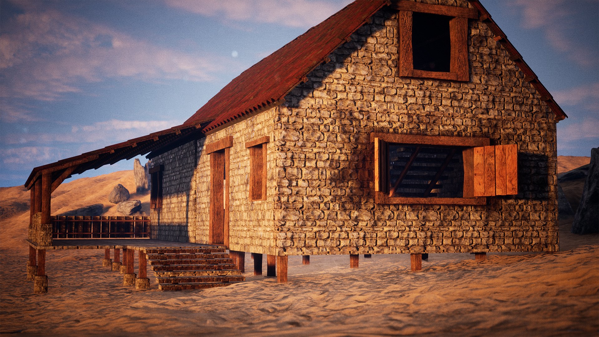 3D model Modular Stone House 30 Assets - TurboSquid 2109592