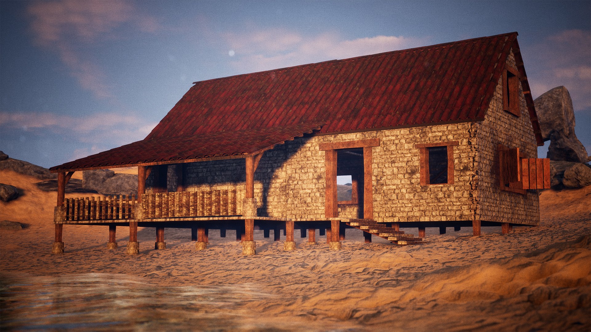 3D model Modular Stone House 30 Assets - TurboSquid 2109592