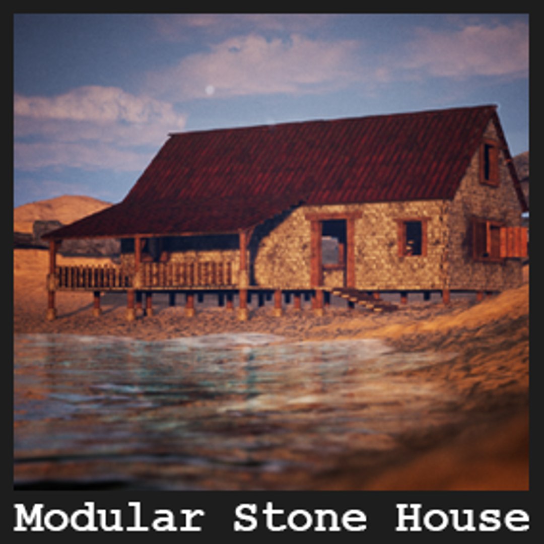 3D model Modular Stone House 30 Assets - TurboSquid 2109592
