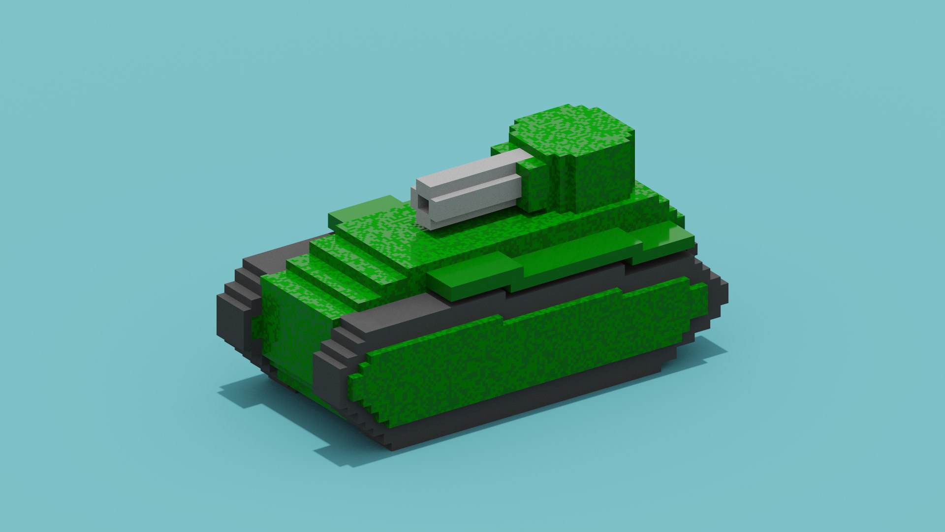 3D Voxel Tank Model - TurboSquid 1950649