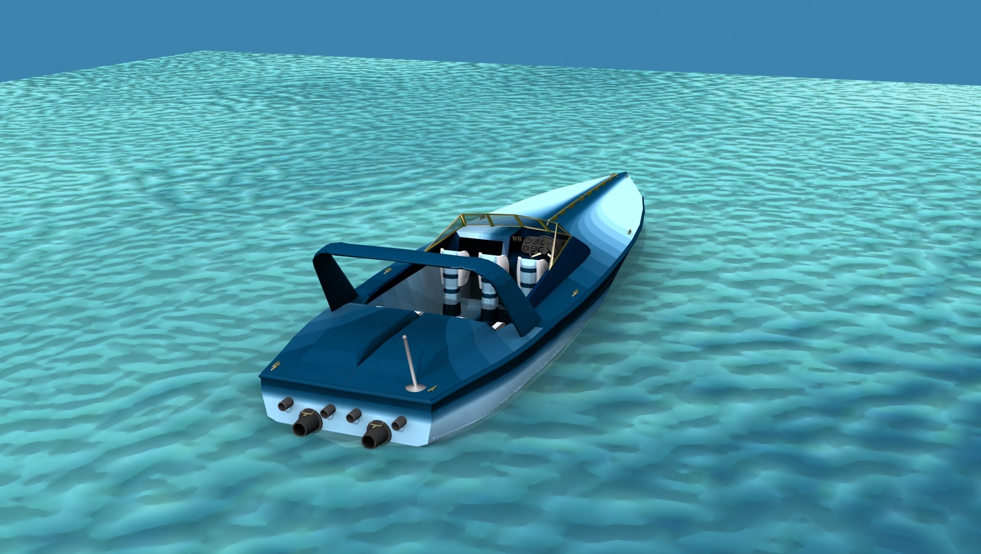 Phazer 38 Cigarette Boat V07 3D model - TurboSquid 1925130