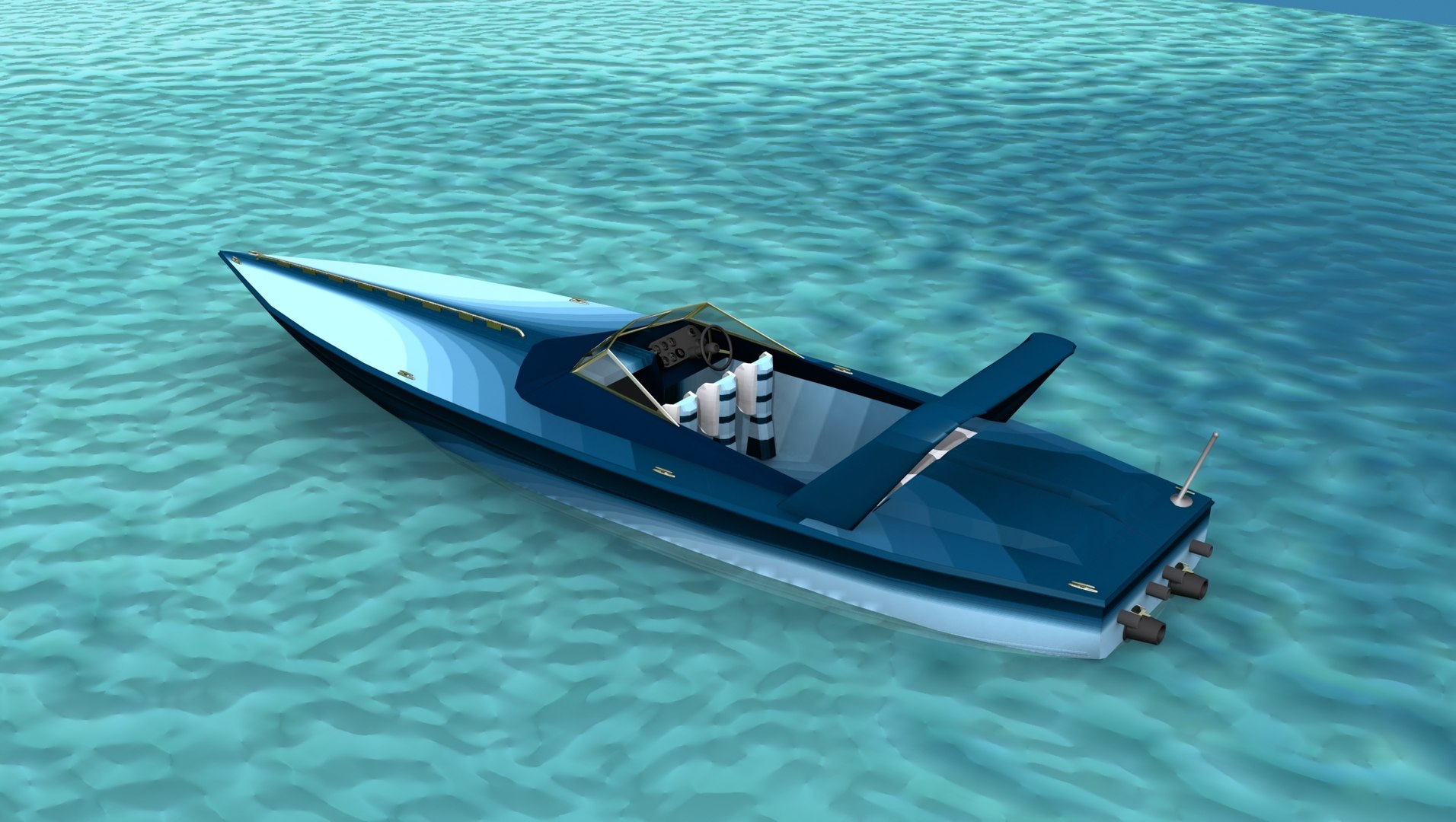 Phazer 38 Cigarette Boat V07 3D model - TurboSquid 1925130